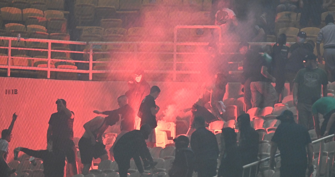 Παναθηναϊκός - Ολυμπιακός: Εικόνες καταστροφής στο ΟΑΚΑ - Debut.gr